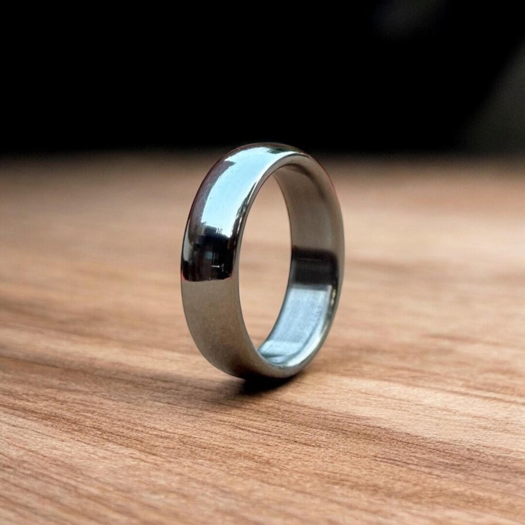 Titanium Dome Shaped Ring Wedding Band Domed Shaped Handmade Ring High ...