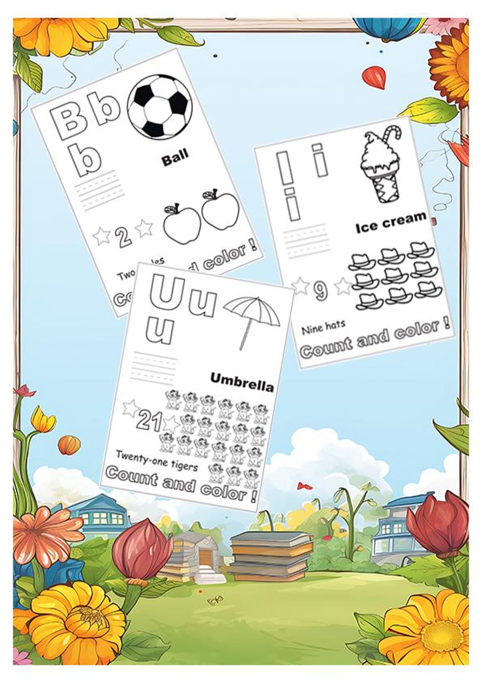 26 Fun ABC 123 Coloring Pages for Kids Alphabet and Number Tracing ...