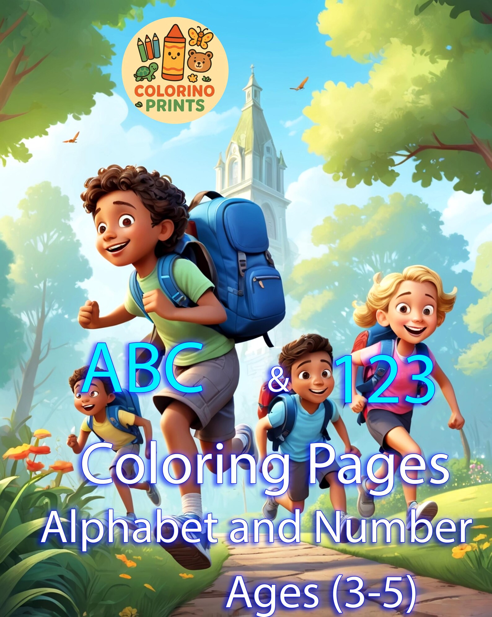 26 Fun ABC 123 Coloring Pages for Kids Alphabet and Number Tracing ...