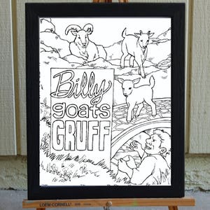 Three Billy Goats Gruff Troll Coloring Pages