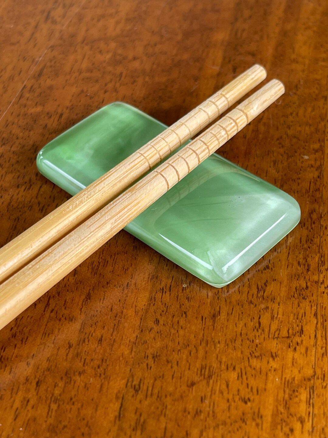 Fused Glass Chopstick Rest, Handmade Minimalist Tableware, Eco-friendly ...