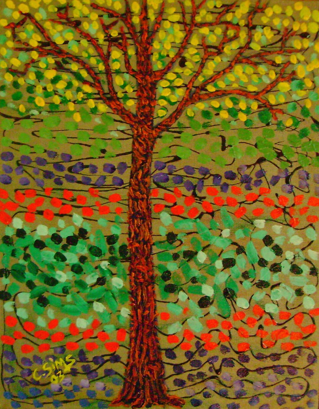 Lemon Tree / Expressionism / Oil Painting on Canvas / Bright Colors - Etsy