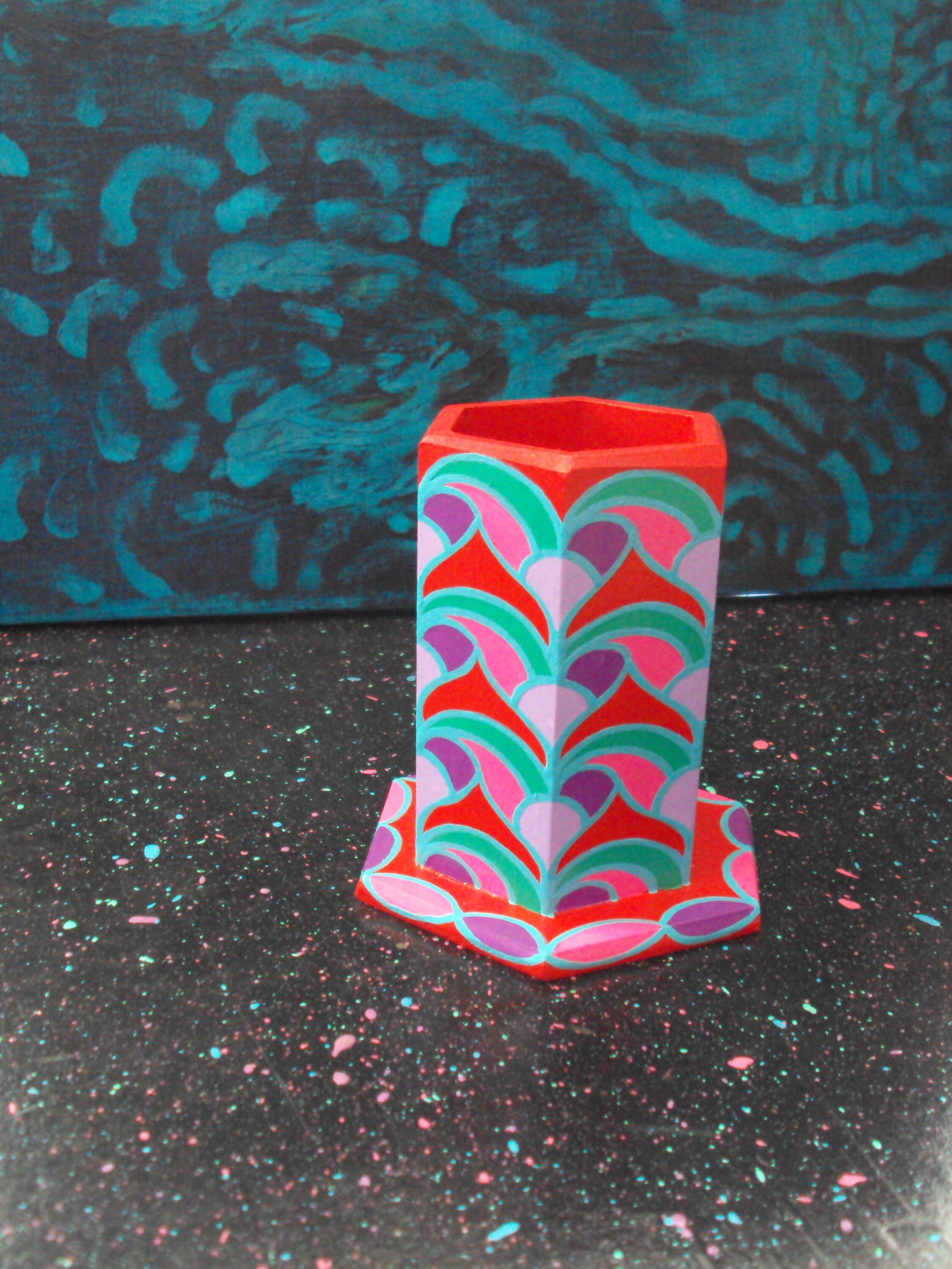 Hand Painted Pencil Box Decorative Original Designs With - Etsy