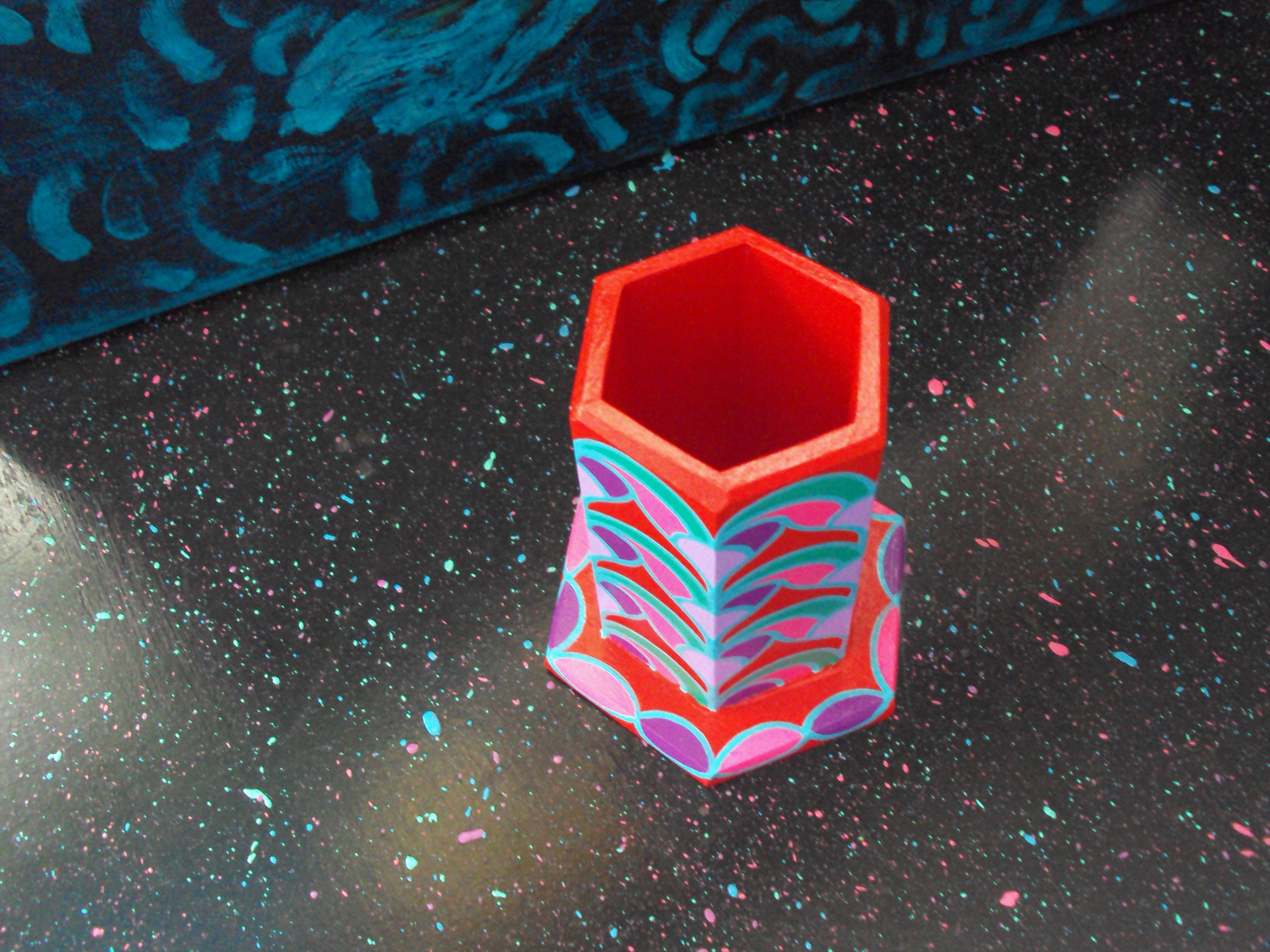 Hand Painted Pencil Box Decorative Original Designs With - Etsy