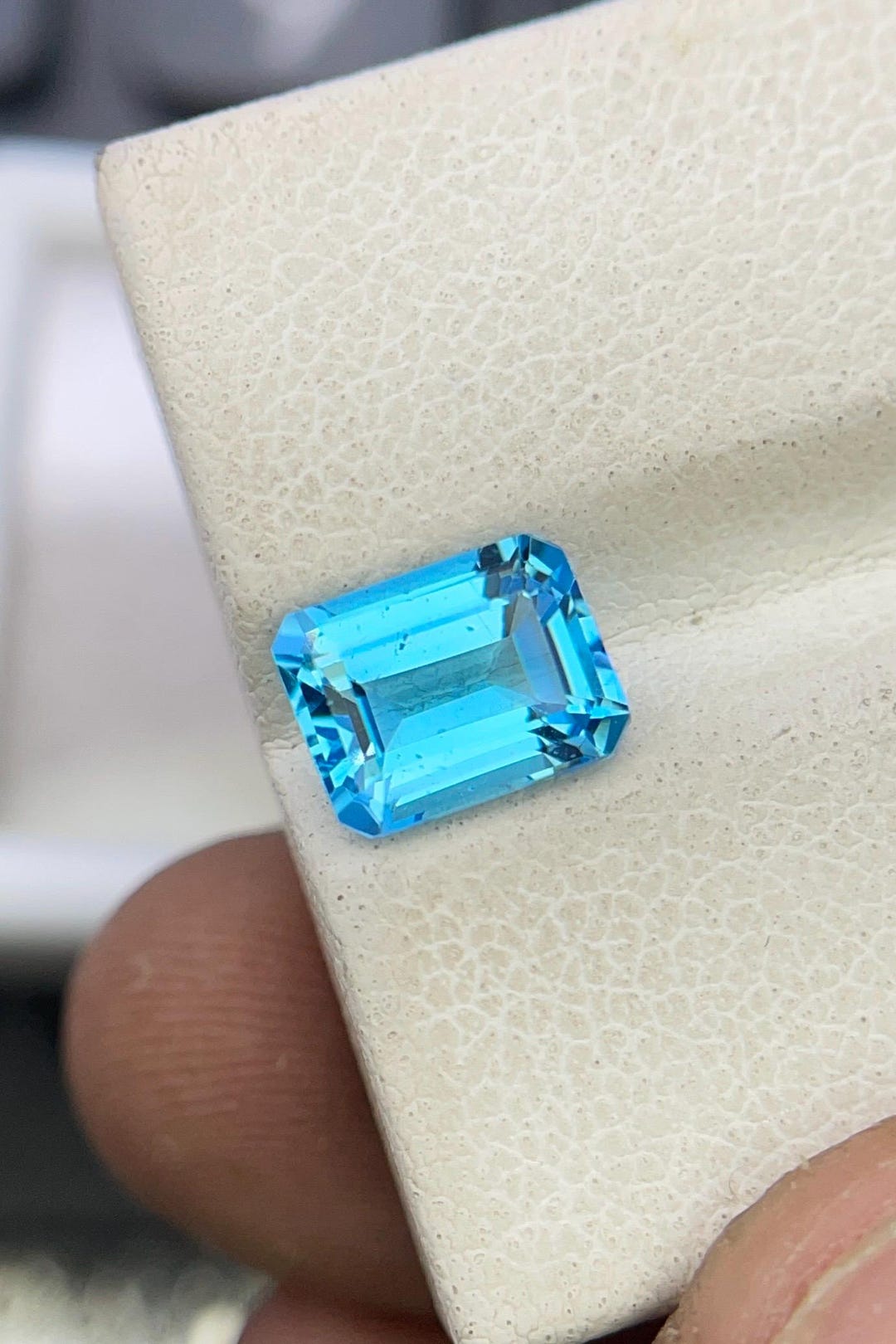 Natural Swiss Topaz Emerald Cut Icy Blue Color Loose Gemstone for ...