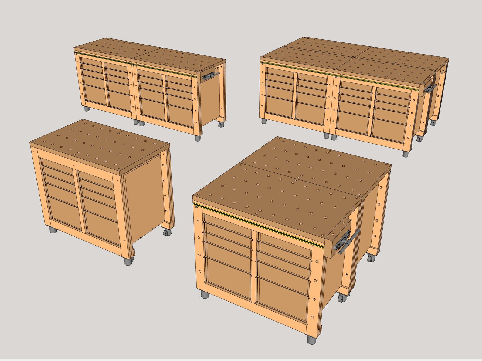 Modular Workbench & Mobile Tool Stand Plans - Etsy