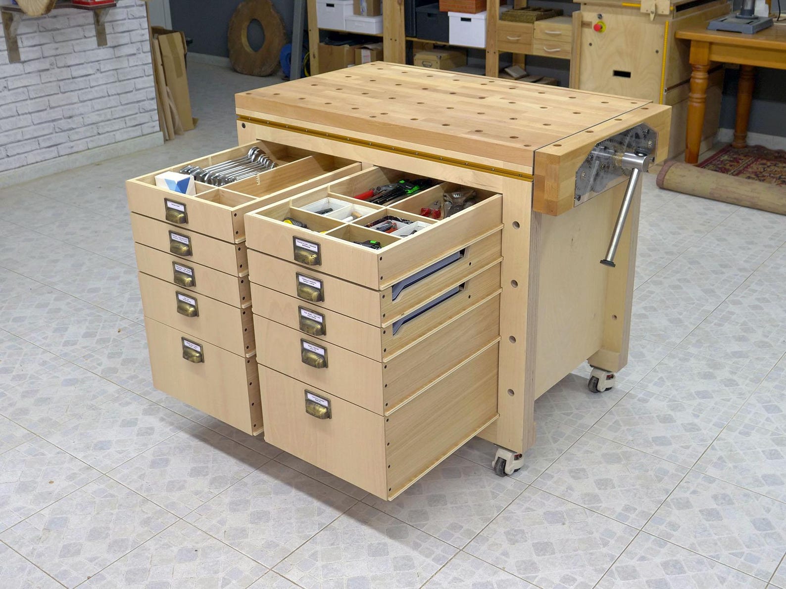 Modular Workbench & Mobile Tool Stand Plans - Etsy