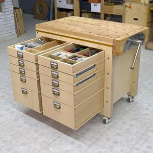 Modular Workbench & Mobile Tool Stand Plans - Etsy