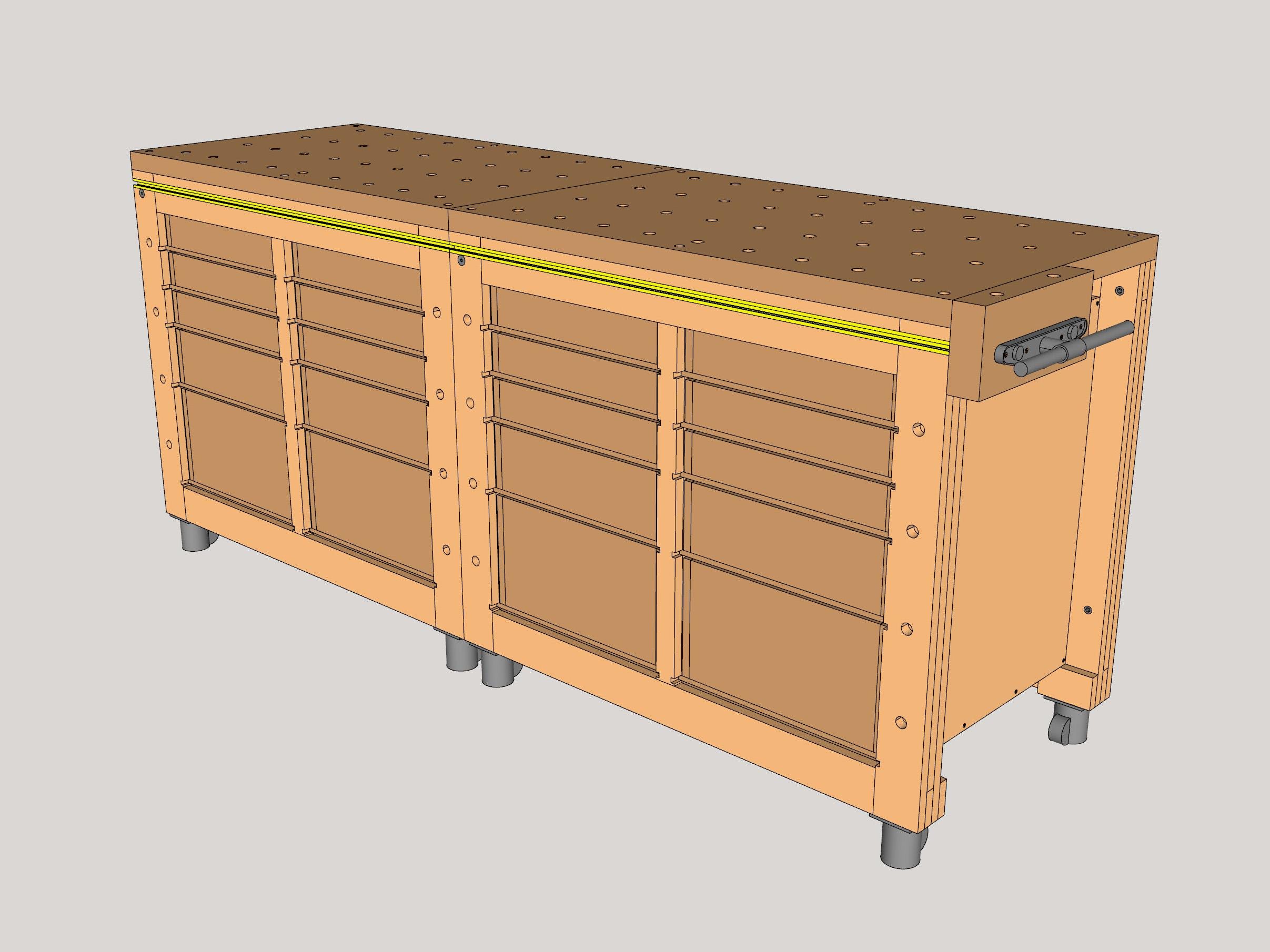 Modular Workbench & Mobile Tool Stand Plans - Etsy