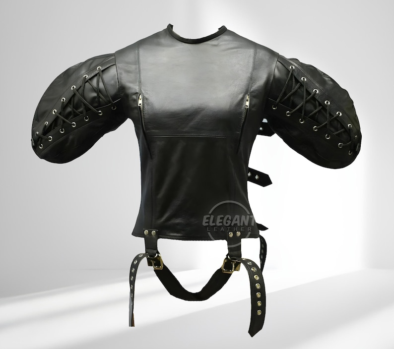 Handmade Black Leather Straitjacket – Lace-up Sleeves, Buckle Straps - Etsy