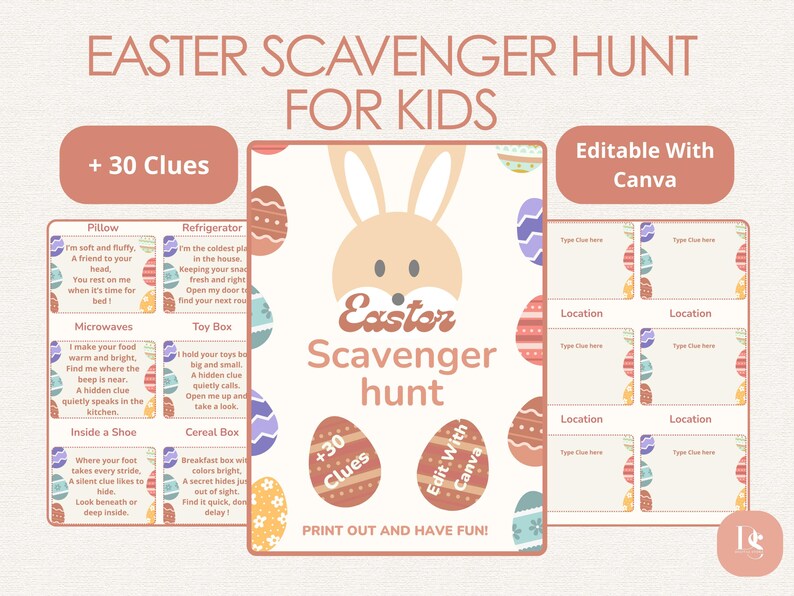 Printable Scavenger Hunt Game for Kids, Teens & Adults, Indoor Outdoor ...
