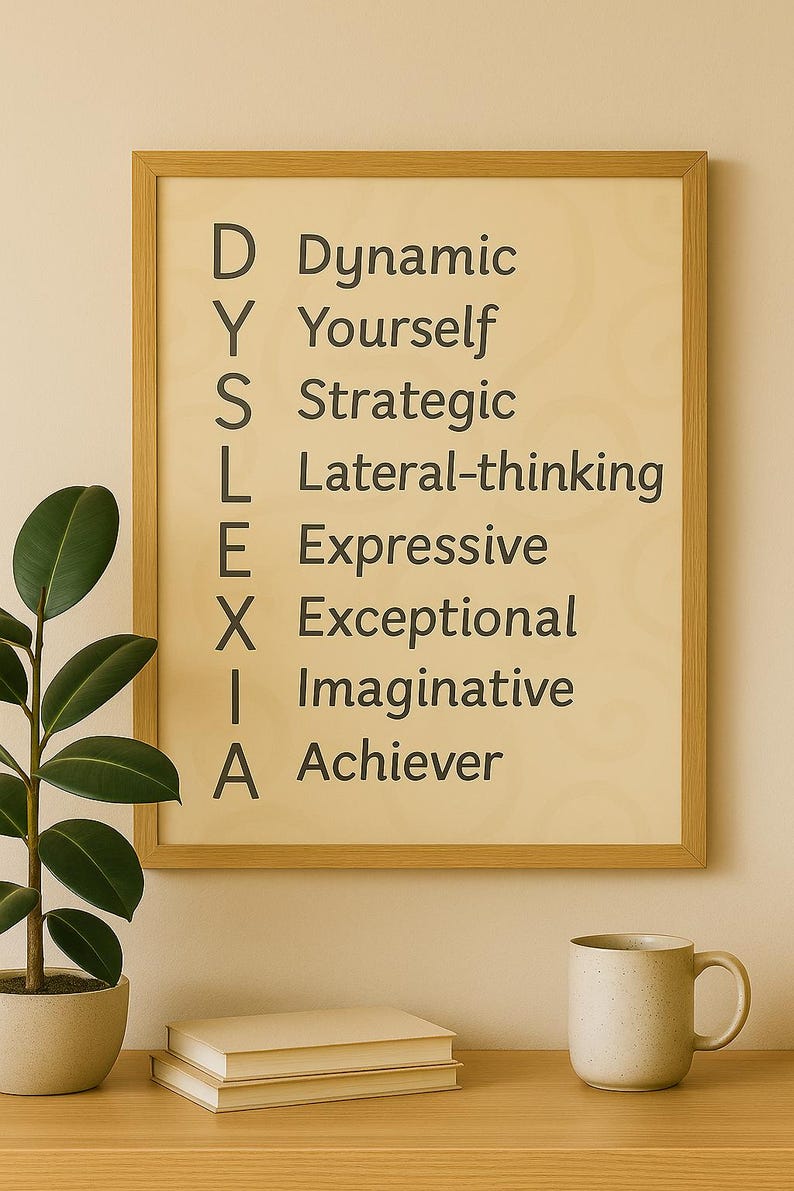 DYSLEXIA Acronym Poster – A4 & A3 Printable Wall Art | Dyslexia ...