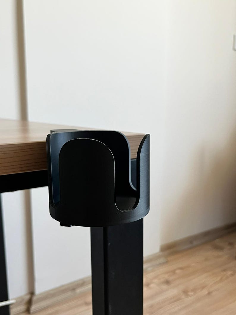 3D Printed Desk Cup Holder STL Files: Clamp-on Mug Design (digital ...