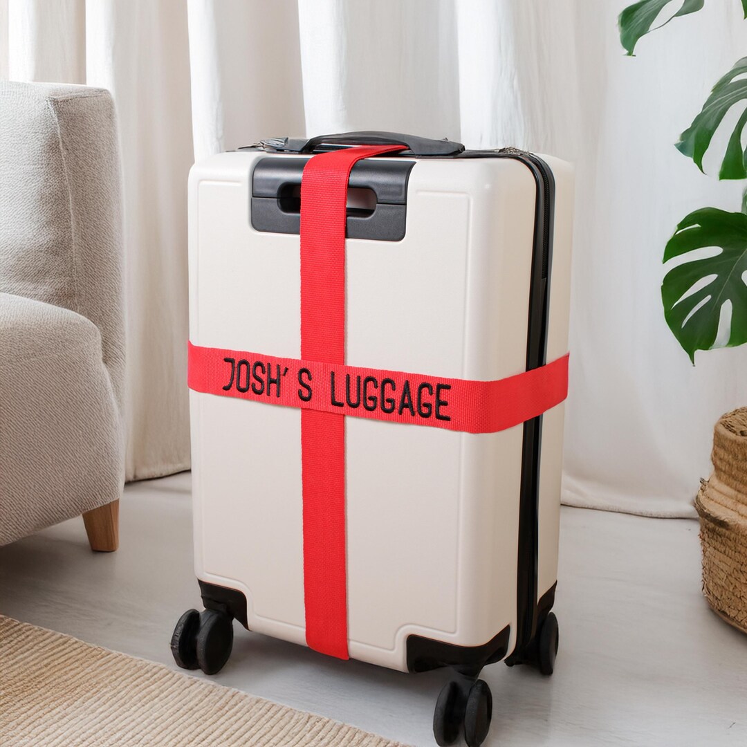 Custom Embroidered Suitcase Strap: Personalized Polypropylene Luggage ...