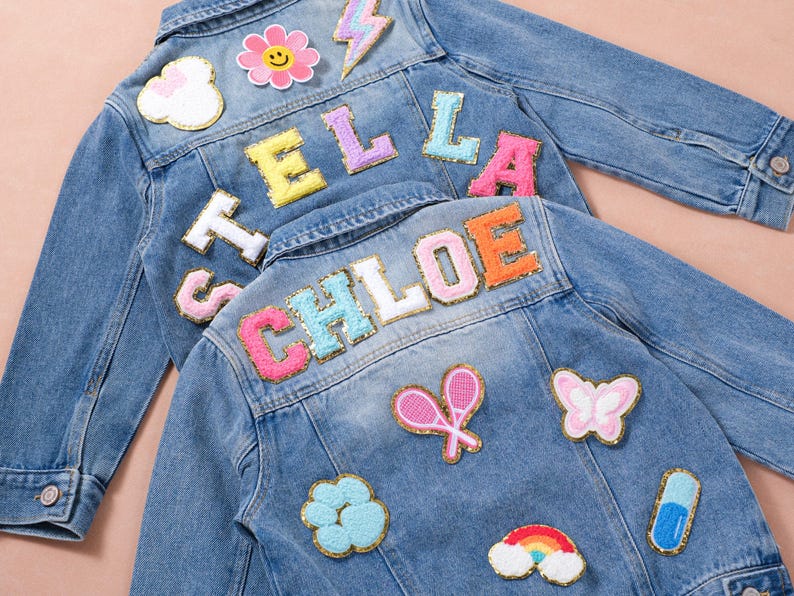 Personalized Toddler Denim Jacket: Custom Name & Patch Birthday Gift - Etsy