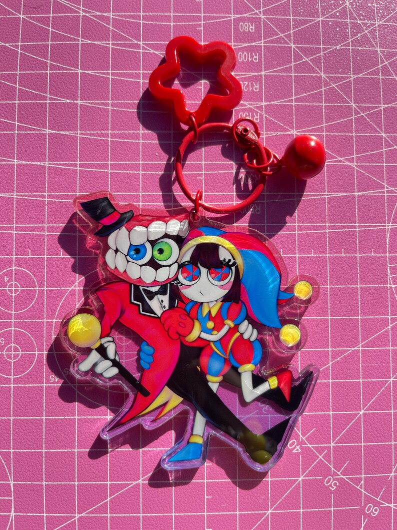 Llavero acrílico TADC Pomni & Caine/Showtime de 3,54 pulgadas - Etsy España
