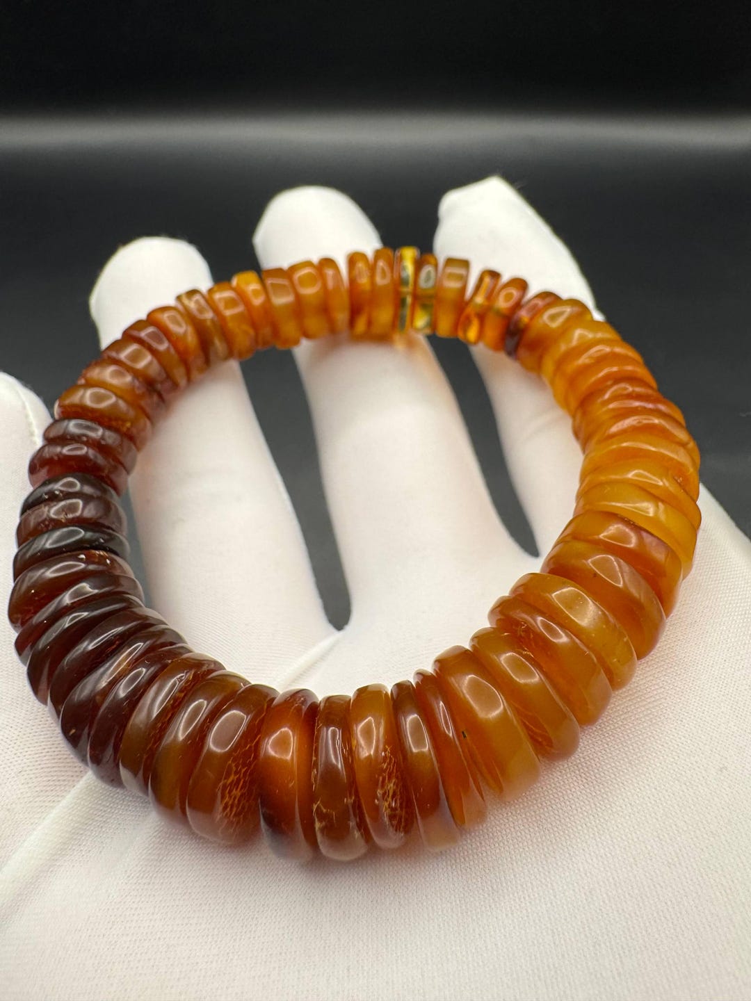 Natural Amber Disc Bead Jewelry - Etsy UK