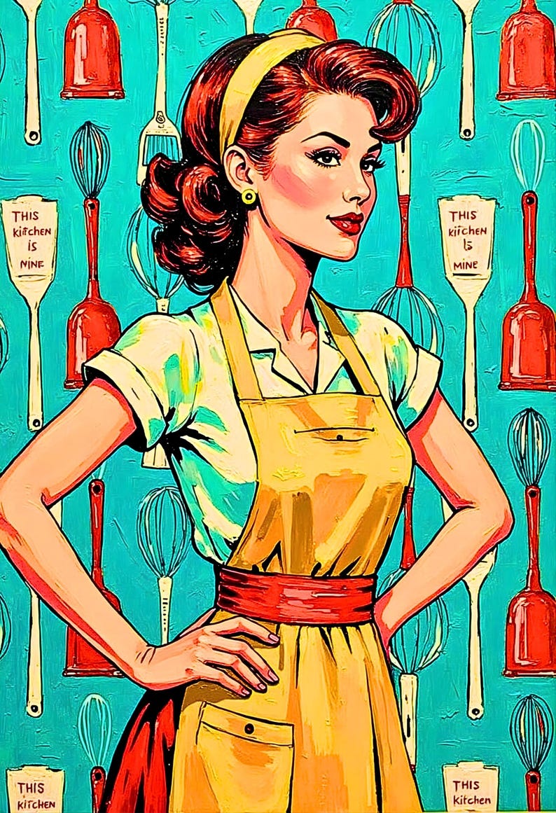 Retro Kitchen Wall Art Print, Floral Decor (digital Download) - Etsy