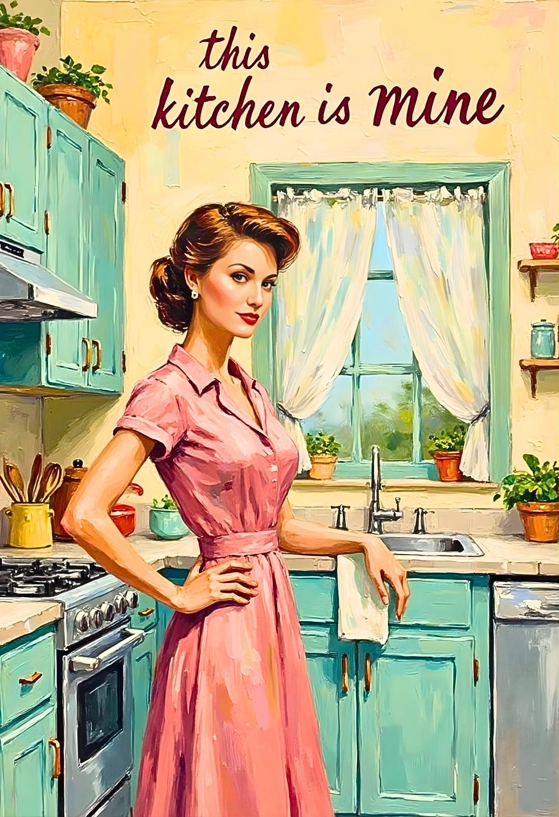 Retro Kitchen Wall Art Print, Floral Decor (digital Download) - Etsy