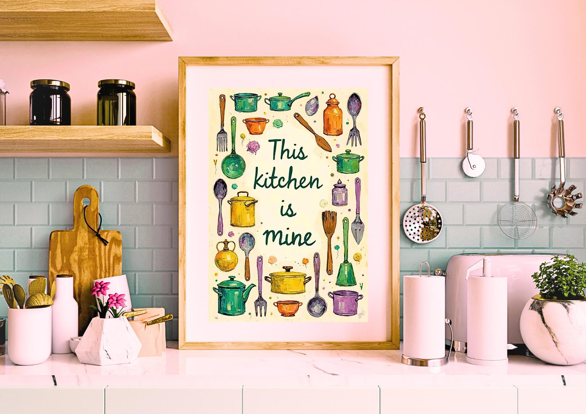 Retro Kitchen Wall Art Print, Floral Decor (digital Download) - Etsy