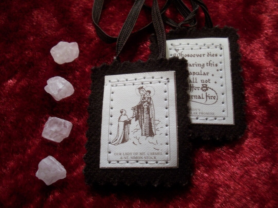 100% Wool - 3rd Class Relic Brown Scapular (sancta Camisia - Cloak of ...