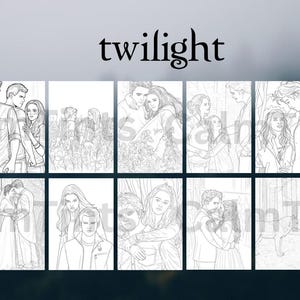 Twilight Coloring Book Pages | Fantasy Vampire Printable | Edward ...