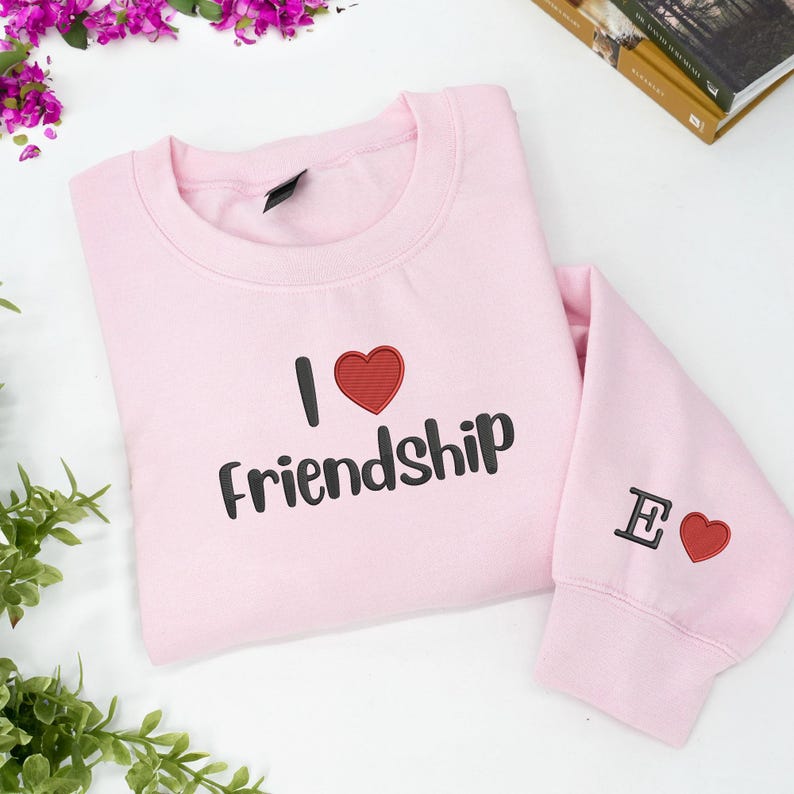 Custom Embroidered Text Sweatshirt | I Love Custom Embroidered ...