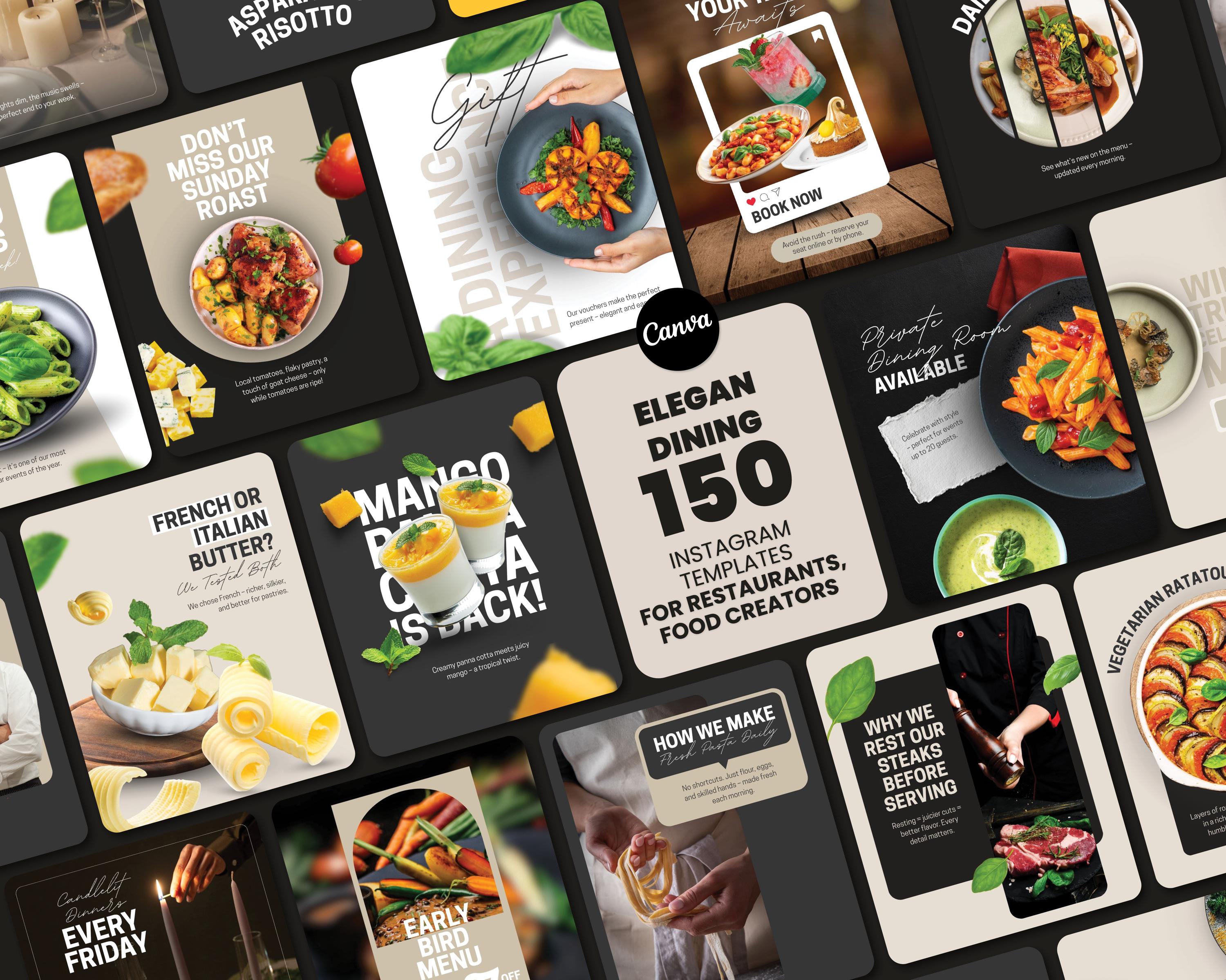 Restaurant Instagram Templates | 150 Canva Designs for Food, Cafes ...
