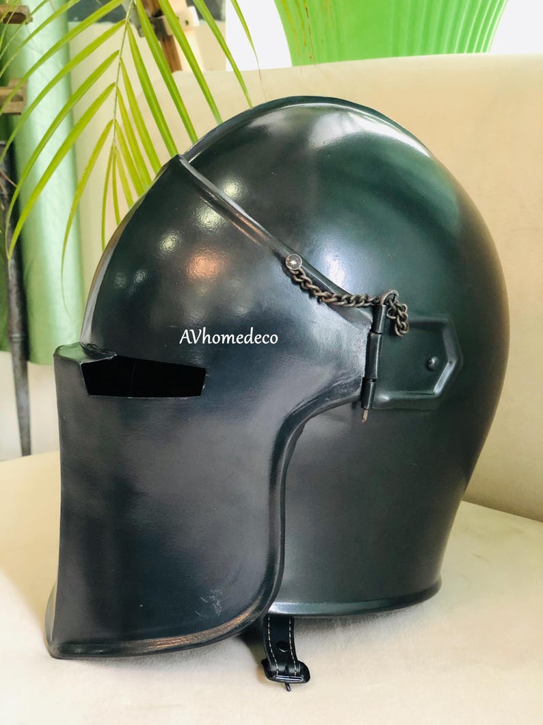 Medieval Knight Barbuta Armor Helmet Wearable Visored Barbute Viking ...