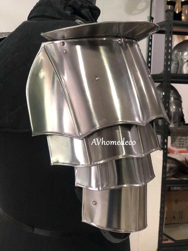 Medieval Knight Pauldron Armor Set Wearable Shoulder Guard Larp Cosplay ...