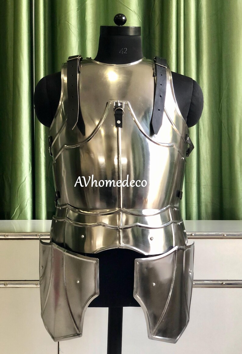 Medieval Knight Steel Armour Breastplate Wearable Silver Chest Plate ...
