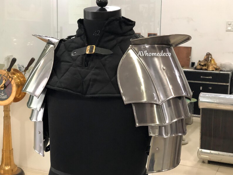 Medieval Knight Pauldron Armor Set Wearable Shoulder Guard Larp Cosplay ...