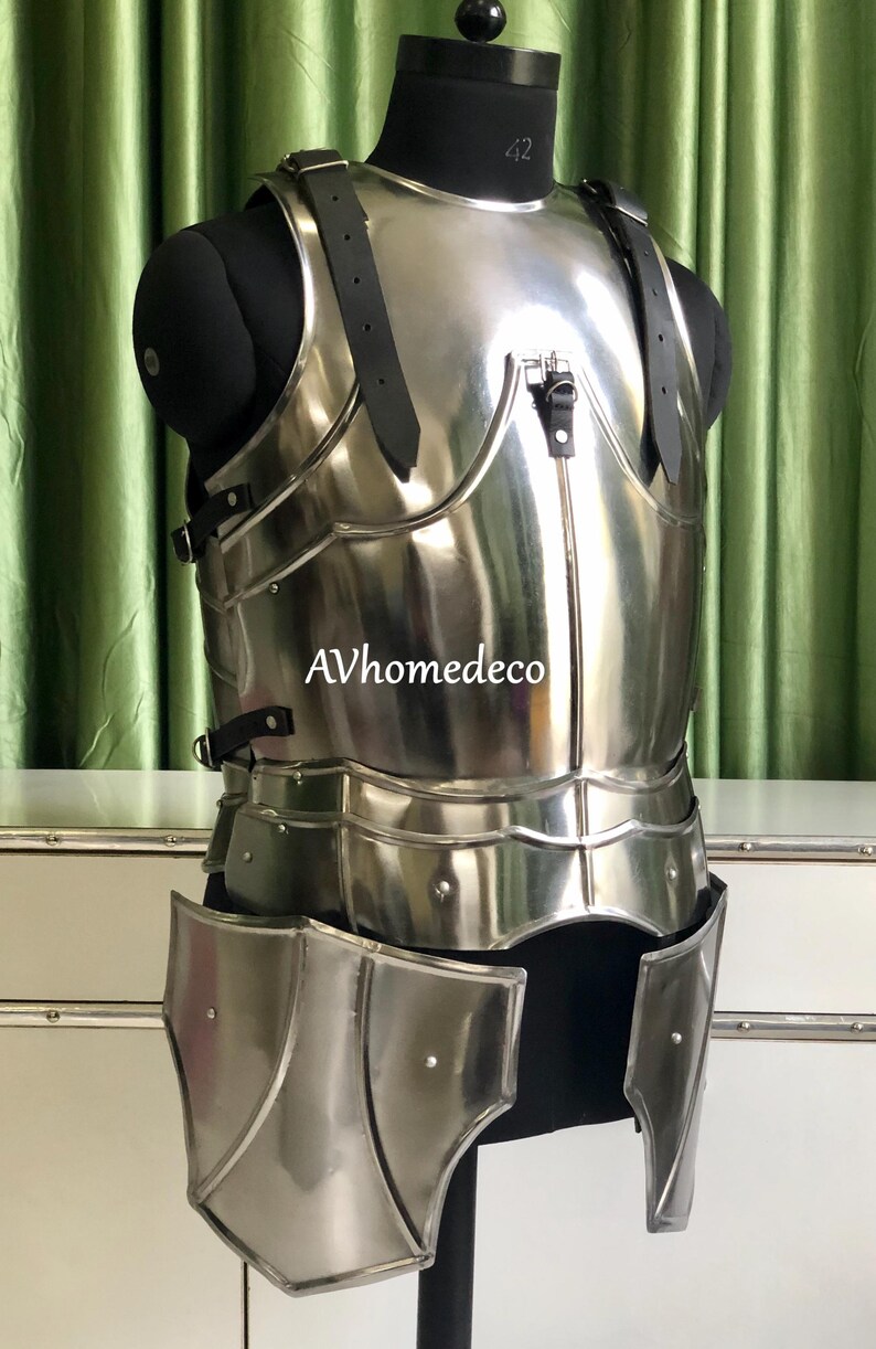 Medieval Knight Steel Armour Breastplate Wearable Silver Chest Plate ...