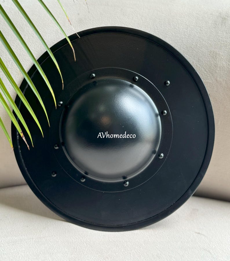 Medieval Buckler Shield Black Umbo Fully Functional Real Armor Mount ...