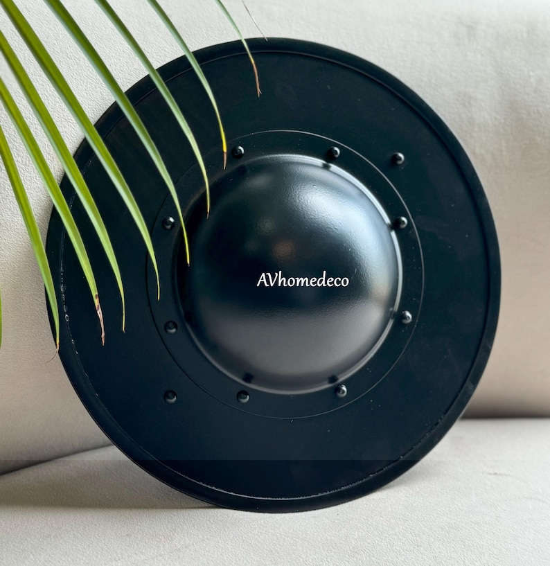 Medieval Buckler Shield Black Umbo Fully Functional Real Armor Mount ...