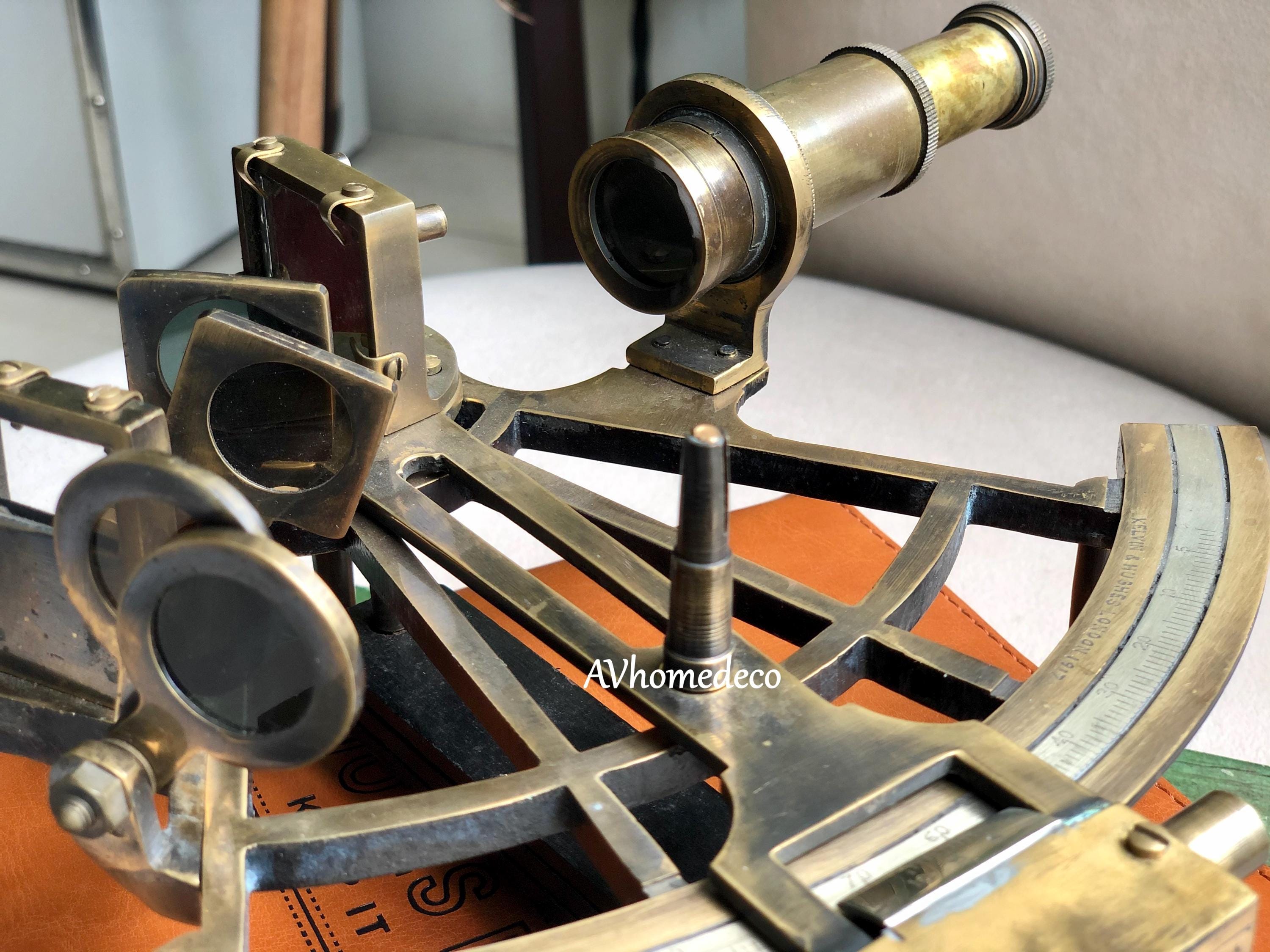 Antique German Sextant Marine Sea Collectible Working Captain's Brass ...