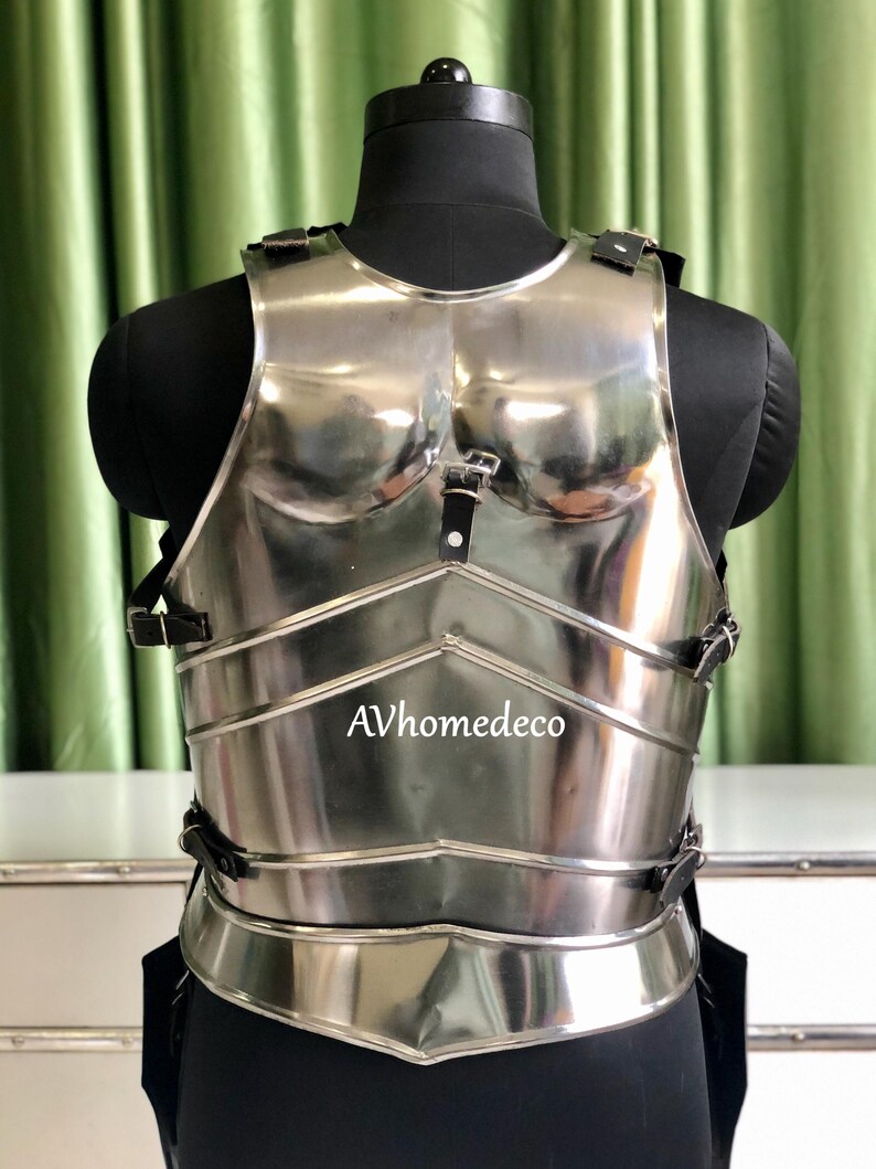Medieval Knight Steel Armour Breastplate Wearable Silver Chest Plate ...