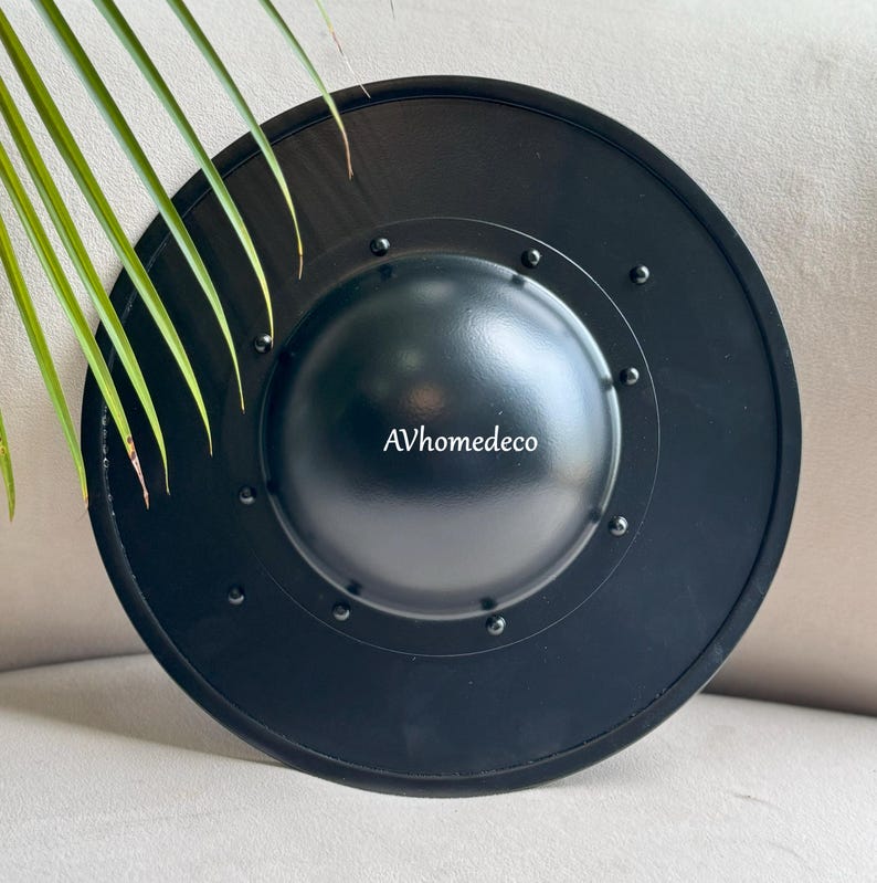 Medieval Buckler Shield Black Umbo Fully Functional Real Armor Mount ...