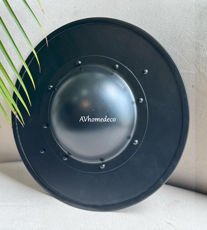 Medieval Buckler Shield Black Umbo Fully Functional Real Armor Mount ...