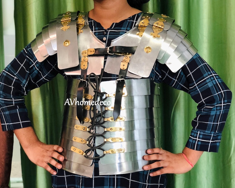 Roman Lorica Segmentata Armor Brass Trimmed Historical Ancient Segment ...