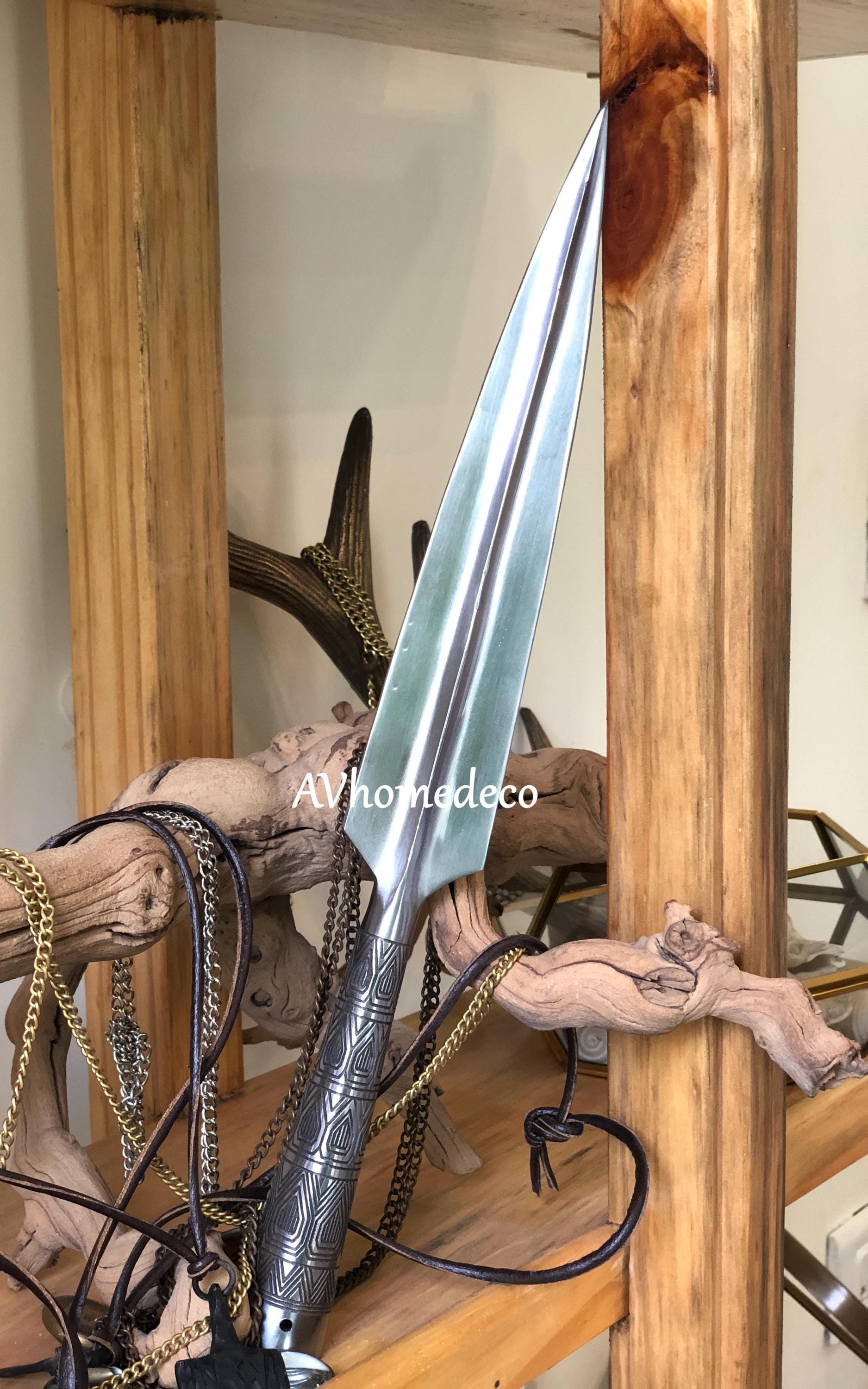 Hand Forged Viking Spear Head Steel Spearpoint Medieval Reproduction ...
