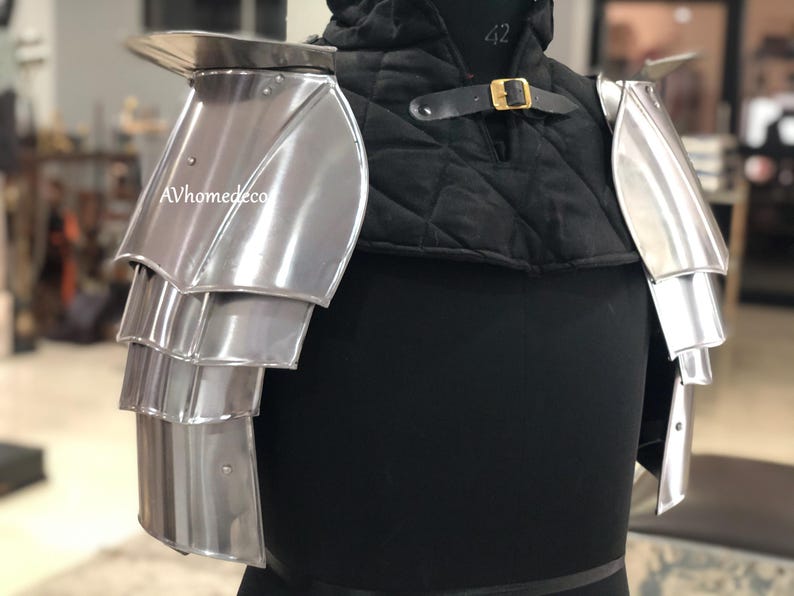 Medieval Knight Pauldron Armor Set Wearable Shoulder Guard Larp Cosplay ...