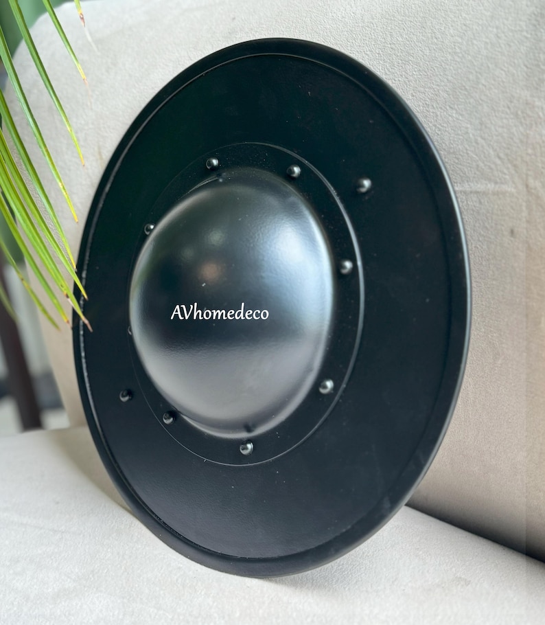 Medieval Buckler Shield Black Umbo Fully Functional Real Armor Mount ...