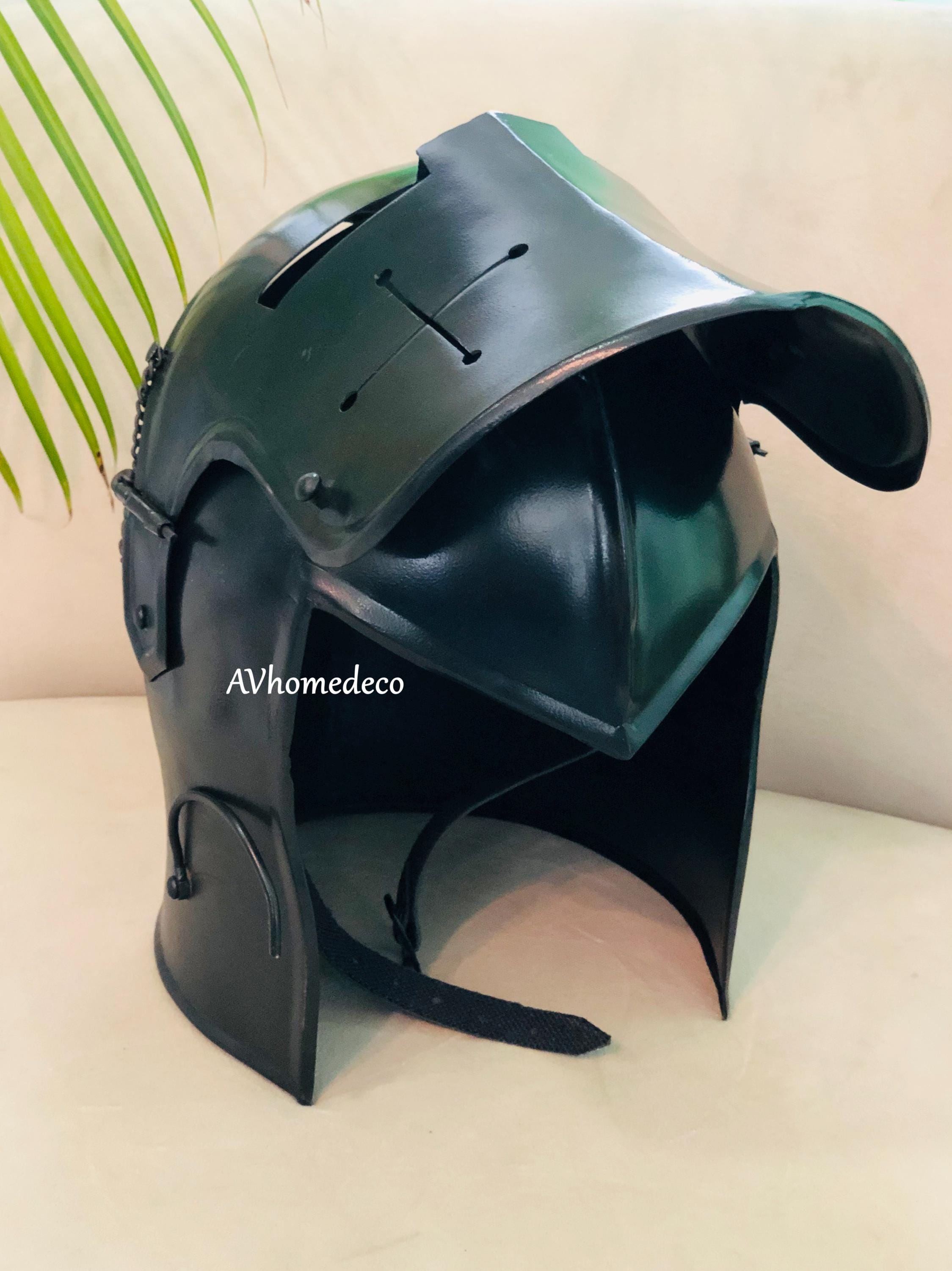 Medieval Knight Barbuta Armor Helmet Wearable Visored Barbute Viking ...