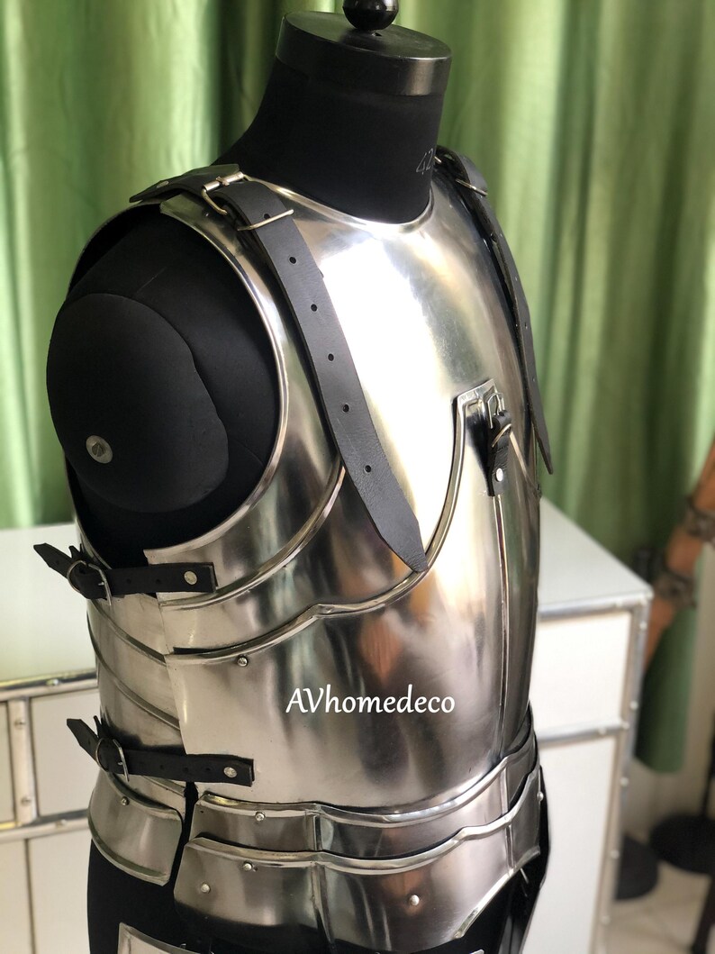 Medieval Knight Steel Armour Breastplate Wearable Silver Chest Plate ...