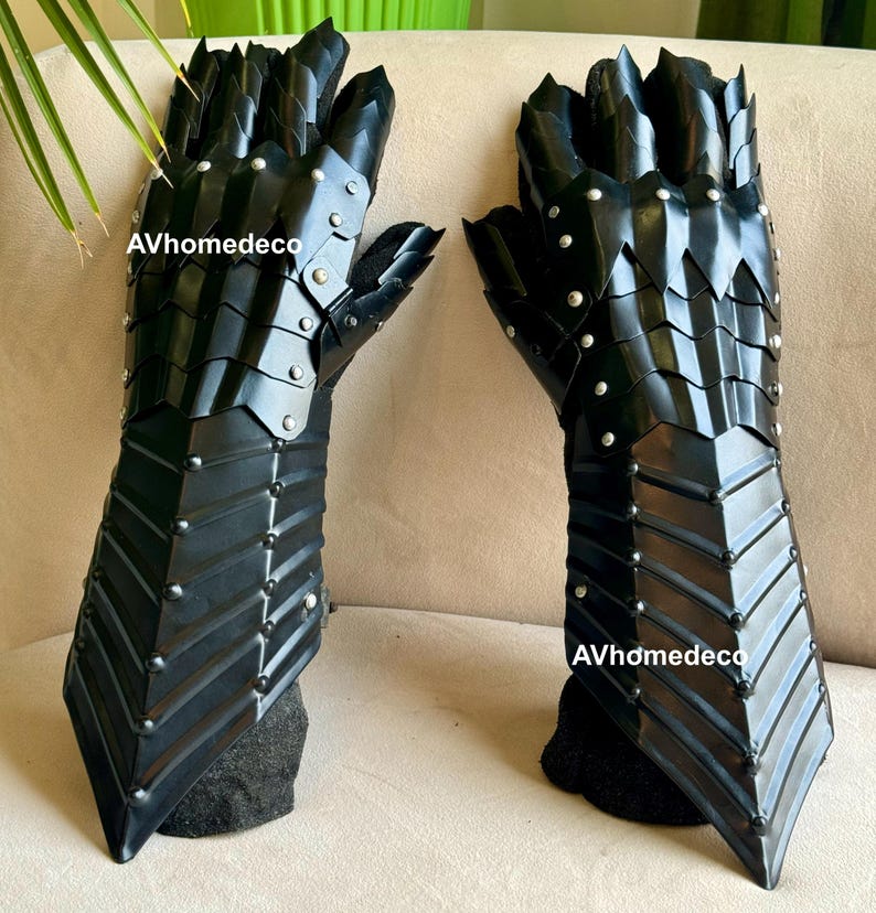 Medieval Fantasy Nazgul Gauntlets Antique Armor Gloves for SCA LARP ...