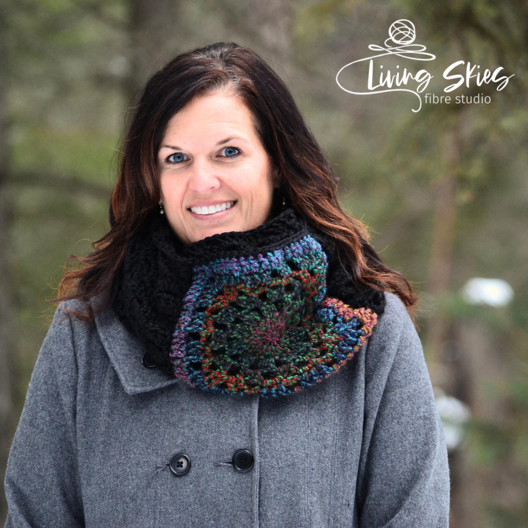 Gladys Granny Square Cowl Crochet Pattern | Living Skies Fibre Studio ...