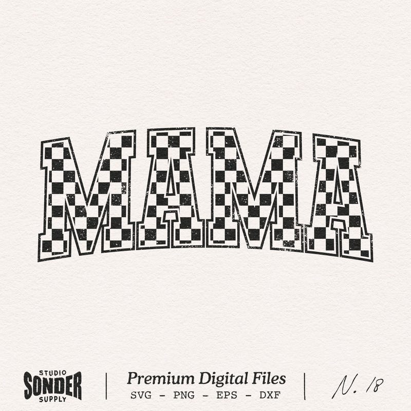 Checker Mama Transfer - Etsy