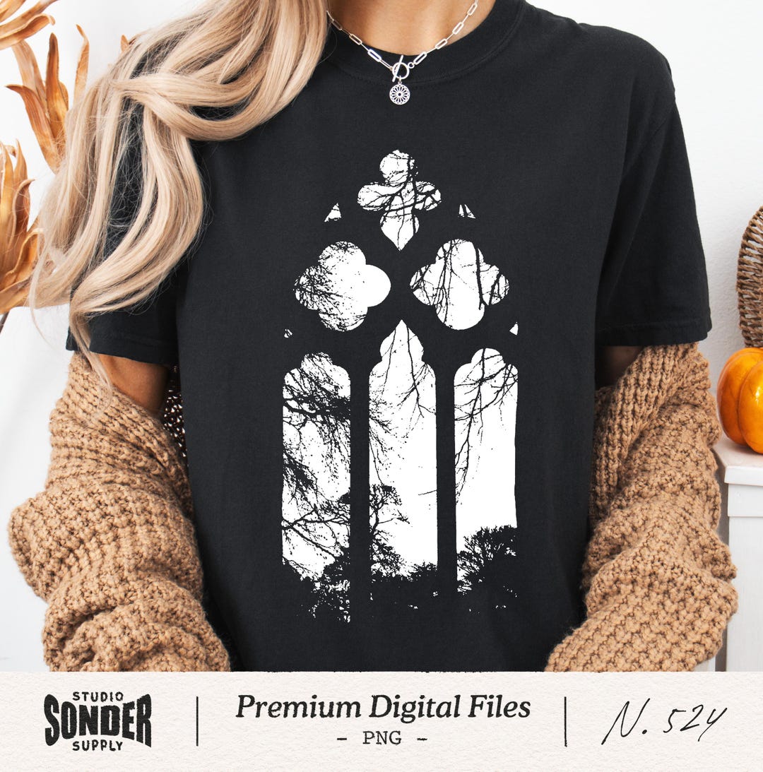 Gothic Church Window Halloween PNG, Spooky Season Cathedral Clipart ...