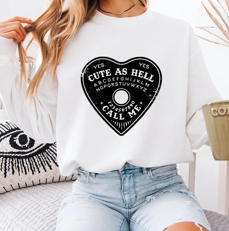 Ouija Heart Planchette PNG, Cute Gothic Retro Png, Spooky Halloween ...